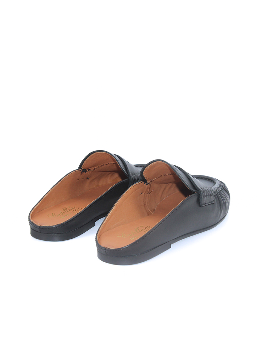 Mule Miki mujer en piel color negro – Castellano®